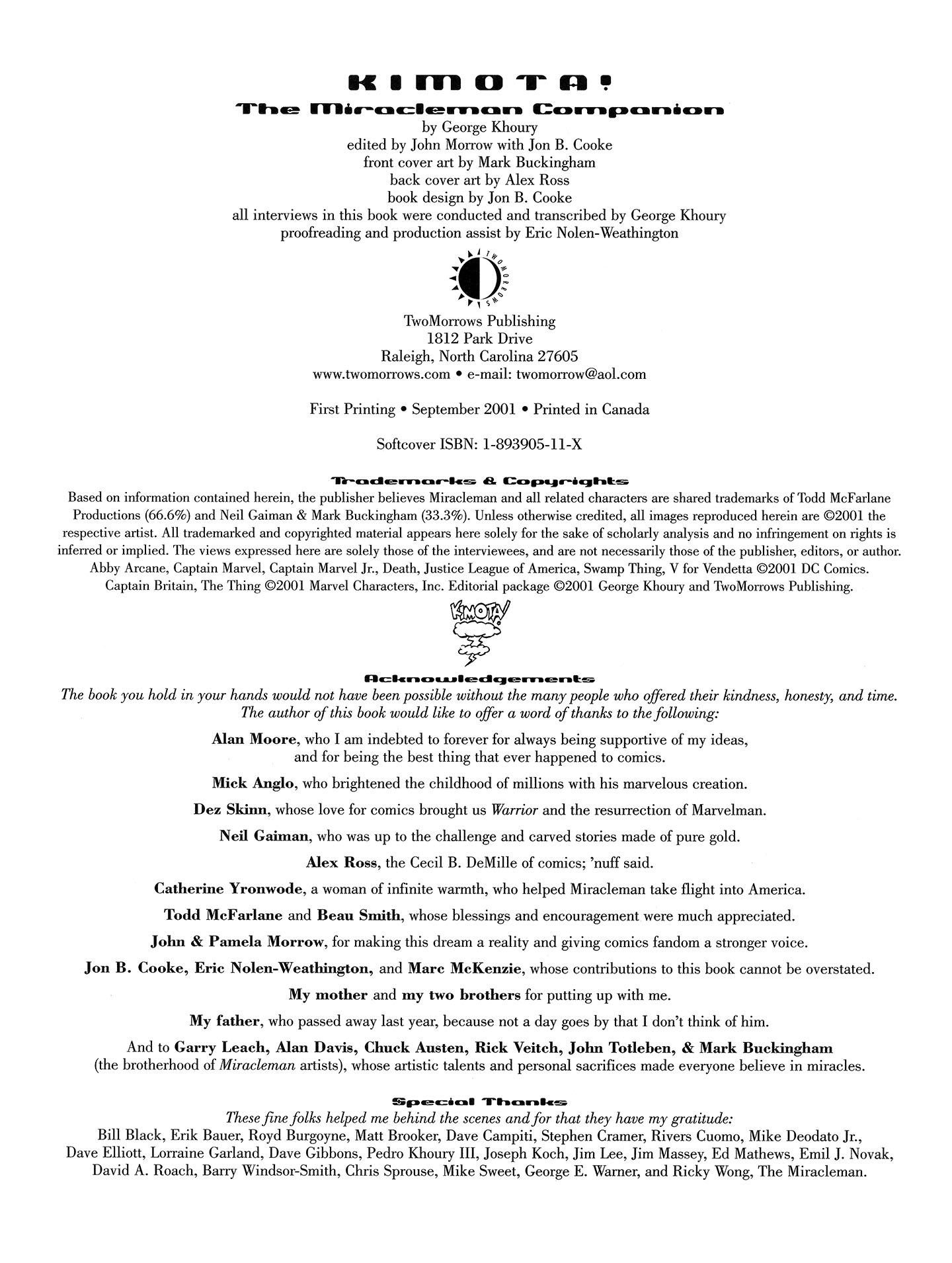 Kimota The Miracleman Companion Full | Read Kimota The Miracleman ...