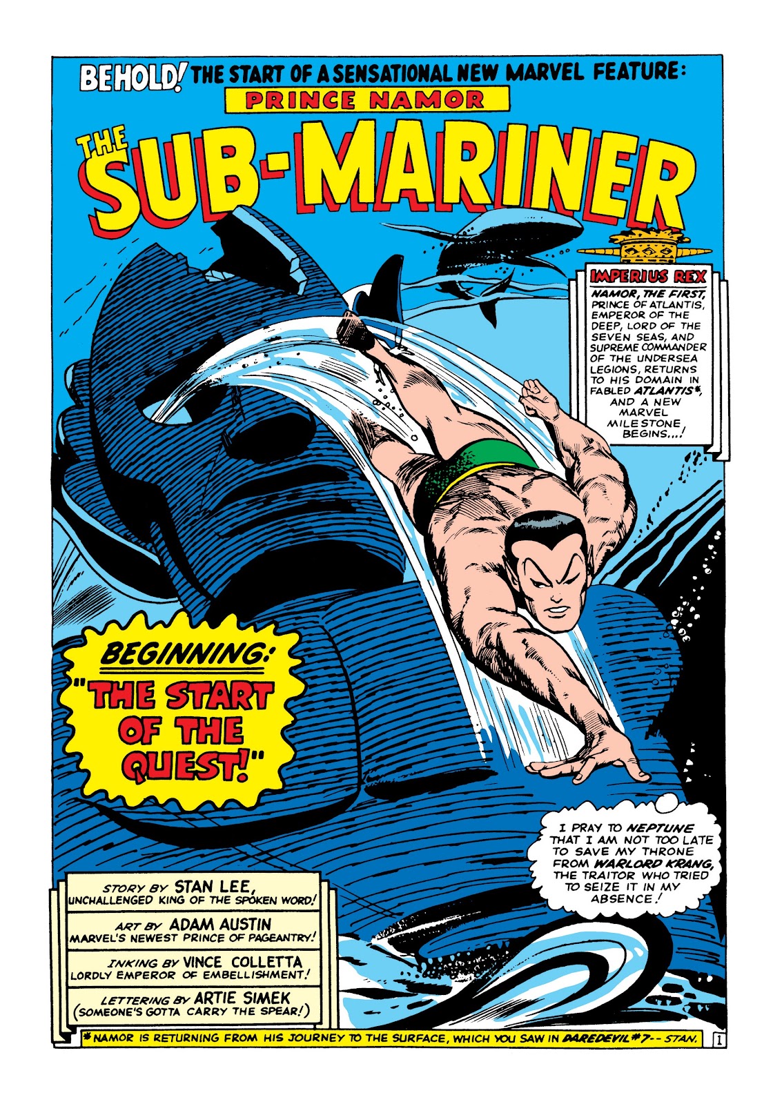 Read online Marvel Masterworks: The Sub-Mariner comic - Issue # TPB 1 ...