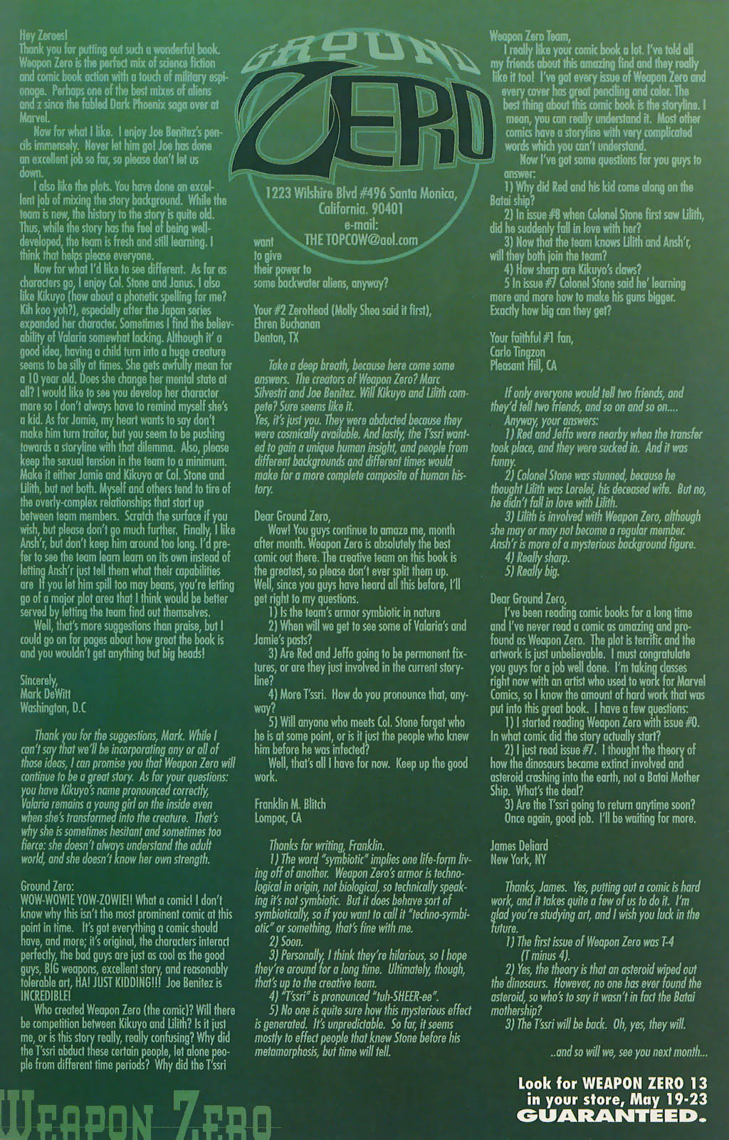 Read online Weapon Zero comic - Issue #12