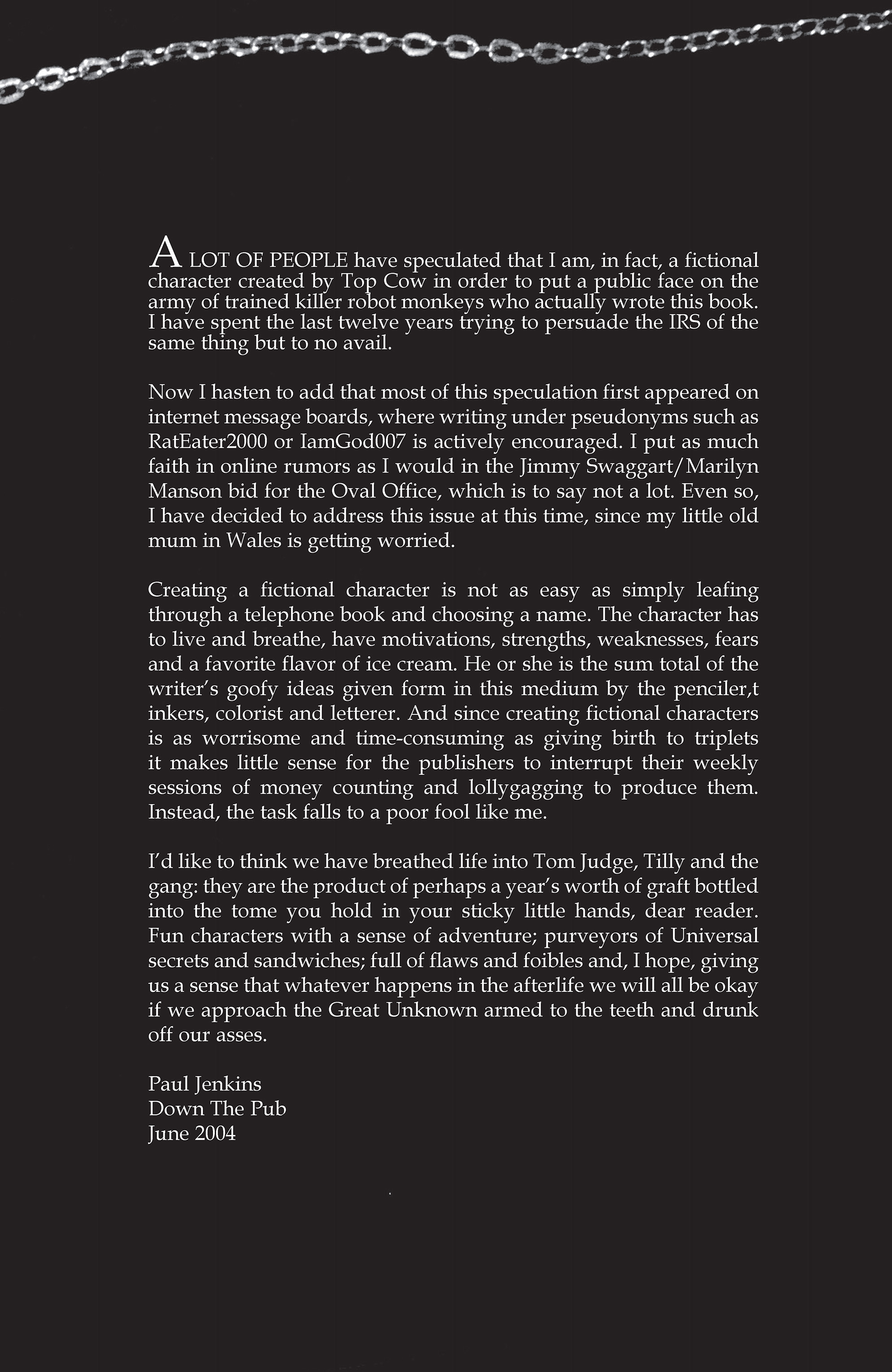 Read online Tom Judge: The Rapture comic - Issue # TPB