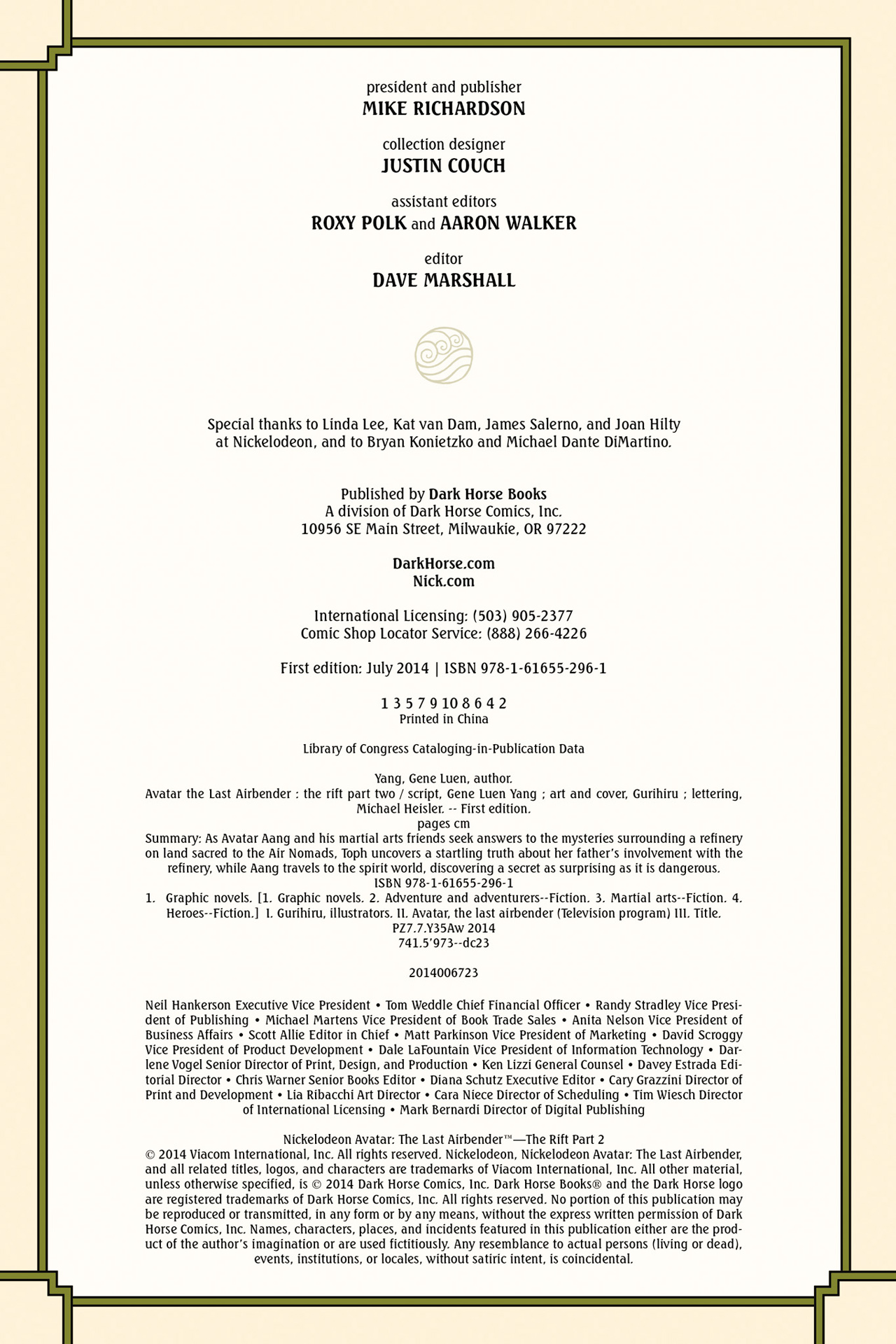 Avatar The Last Airbender The Rift Part 2 2014 | Read Avatar The Last ...