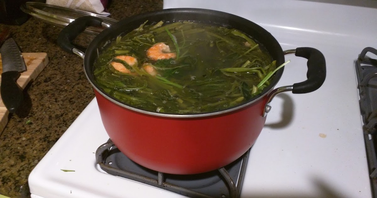 Nấu ăn tốc độ: canh chua rau muống và tép ram