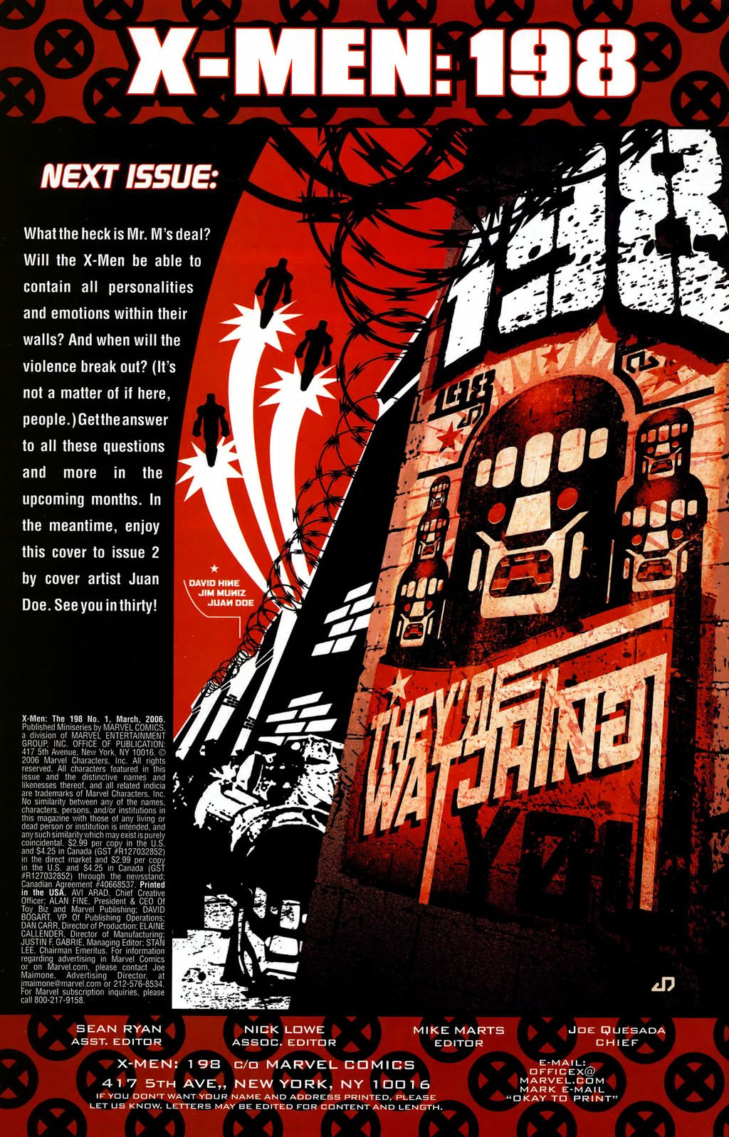 Read online X-Men: The 198 comic - Issue #1