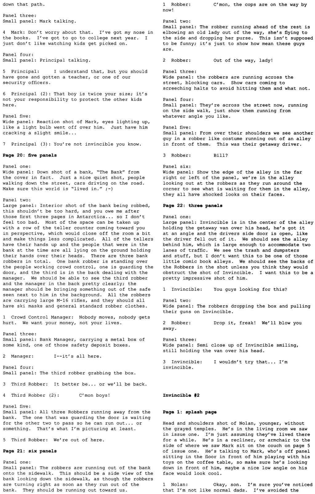 Read online Invincible Script Book comic - Issue # Full