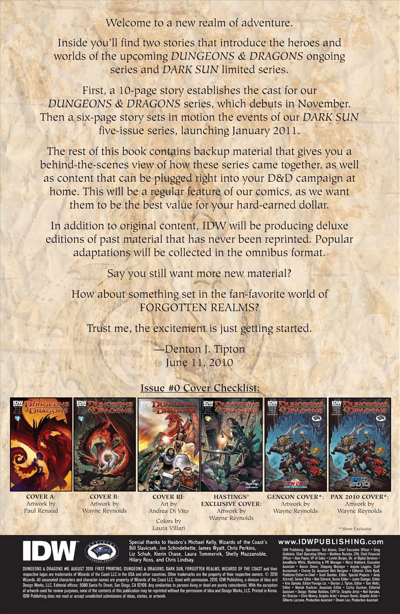 Read online Dungeons & Dragons (2010) comic - Issue #0